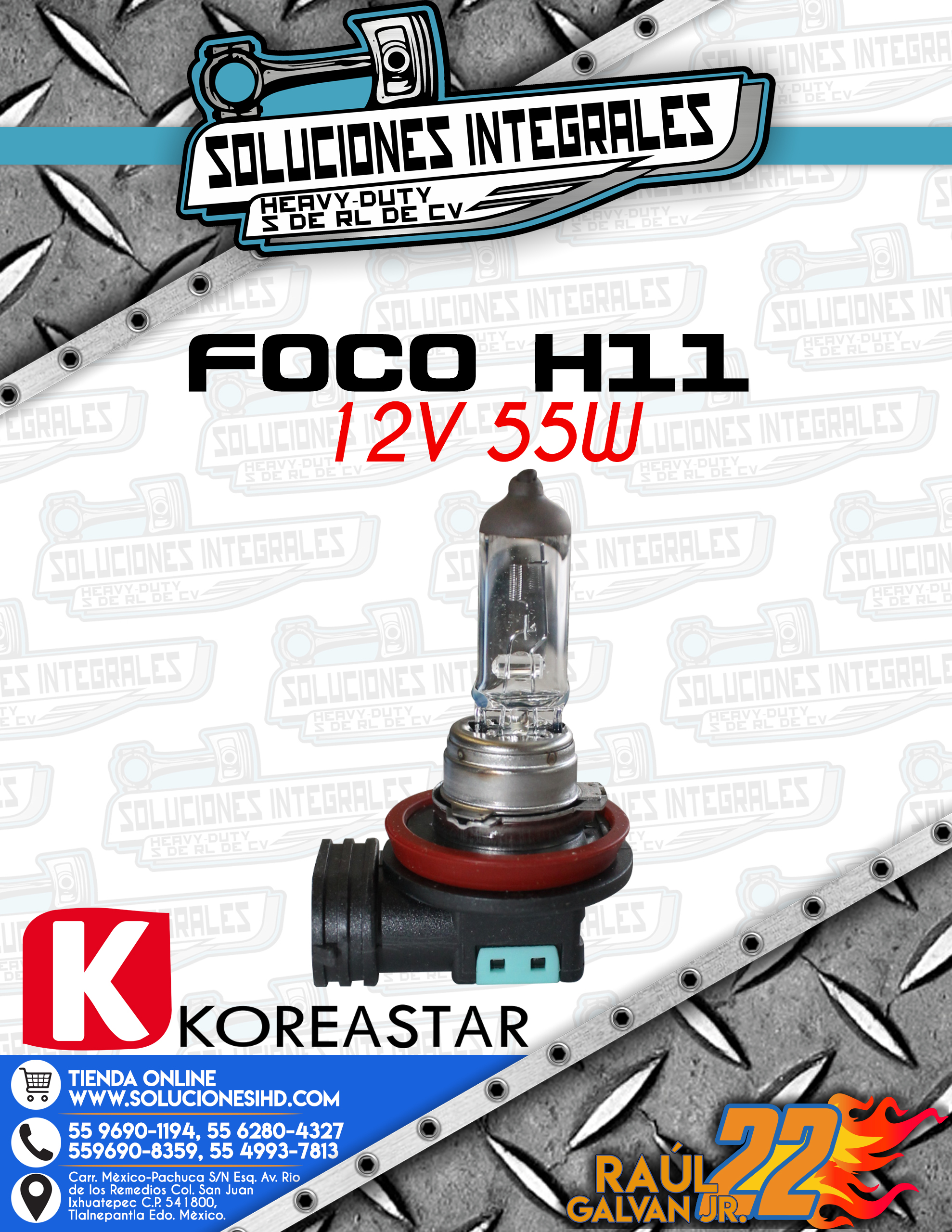 KOREASTAR FOCO H11 12V 55W – Soluciones IHD