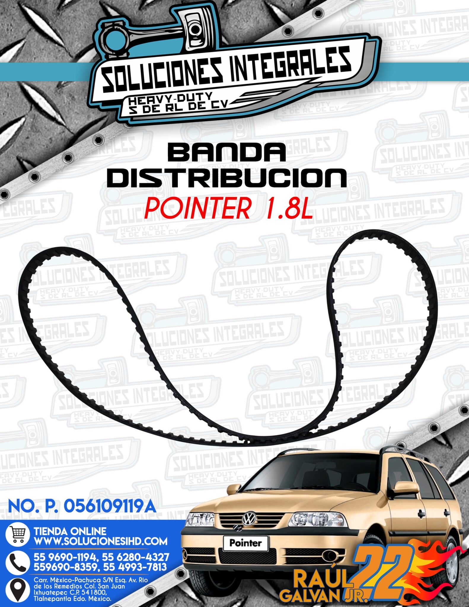 BANDA DISTRIBUCIÓN POINTER 1.8L – Soluciones IHD