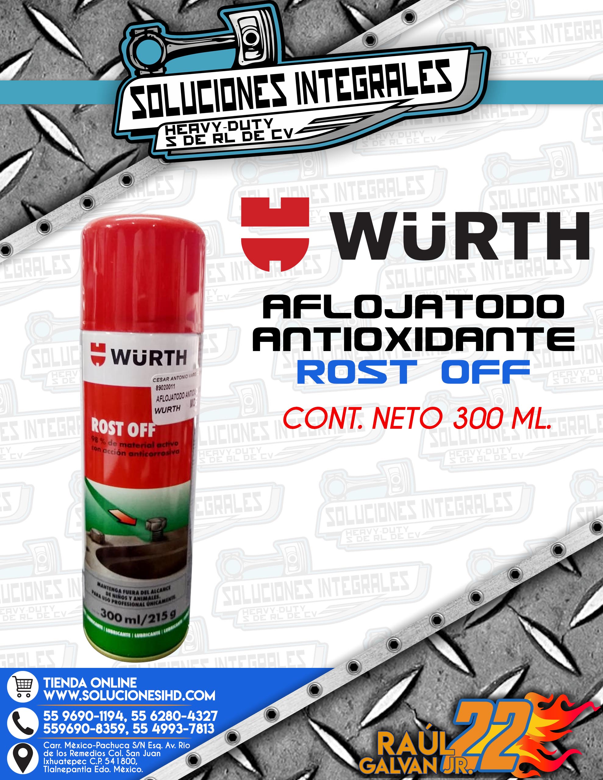 WURTH AFLOJATODO ANTIOXIDANTE ROST OFF – Soluciones IHD